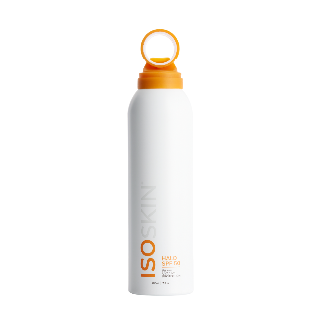 ISOSKIN Halo SPF 50 Spray - PA+++ UVA/UVB Protection, Non-Stick Instan ...